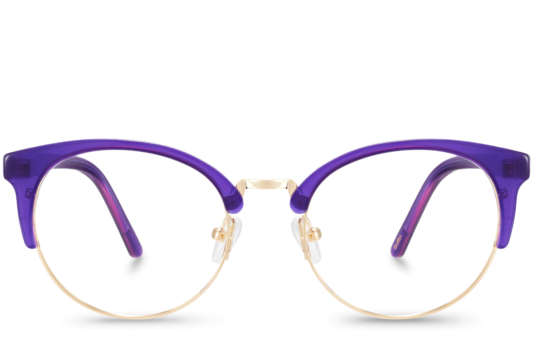 Griffith Purple purple oval glasses | polette - Polette US