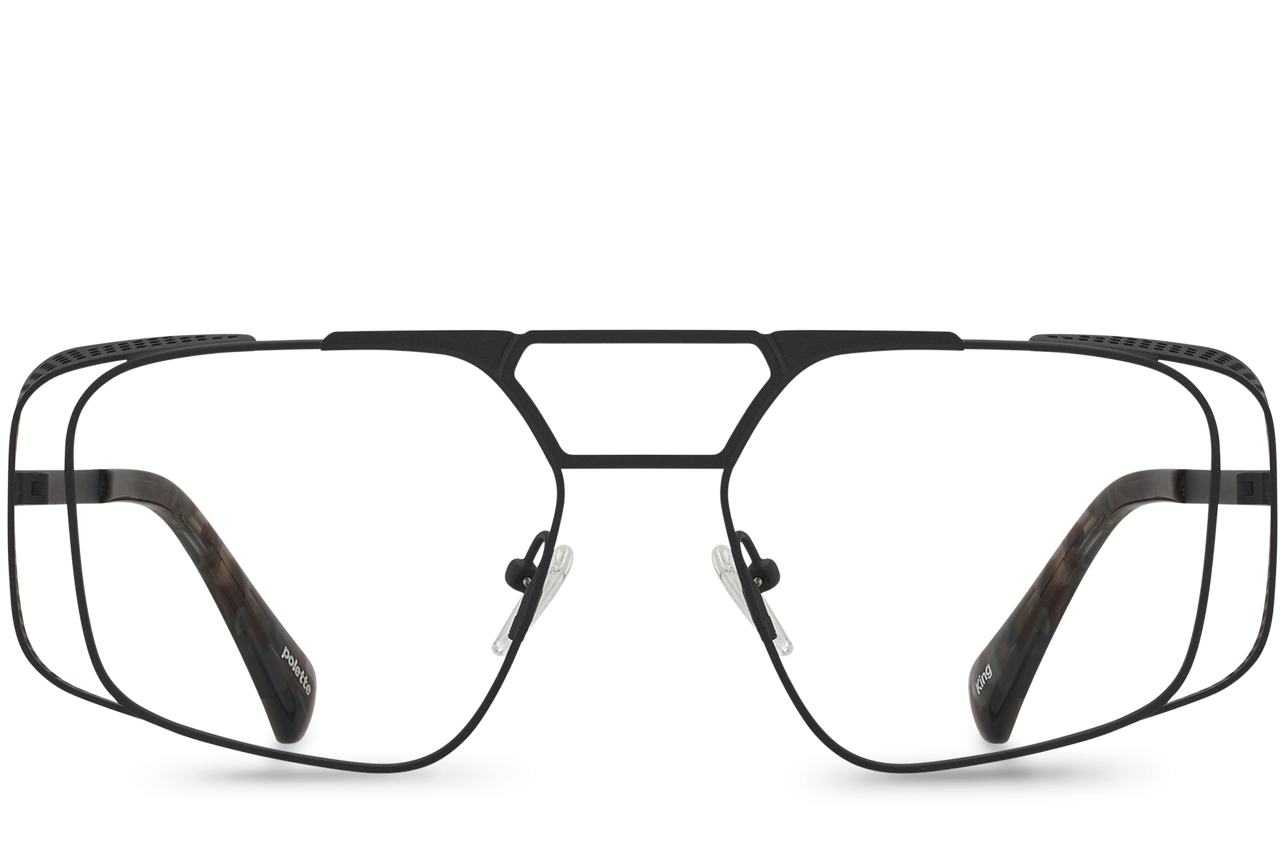 King View Black | Geometric Black Glasses - Revival Collection ...
