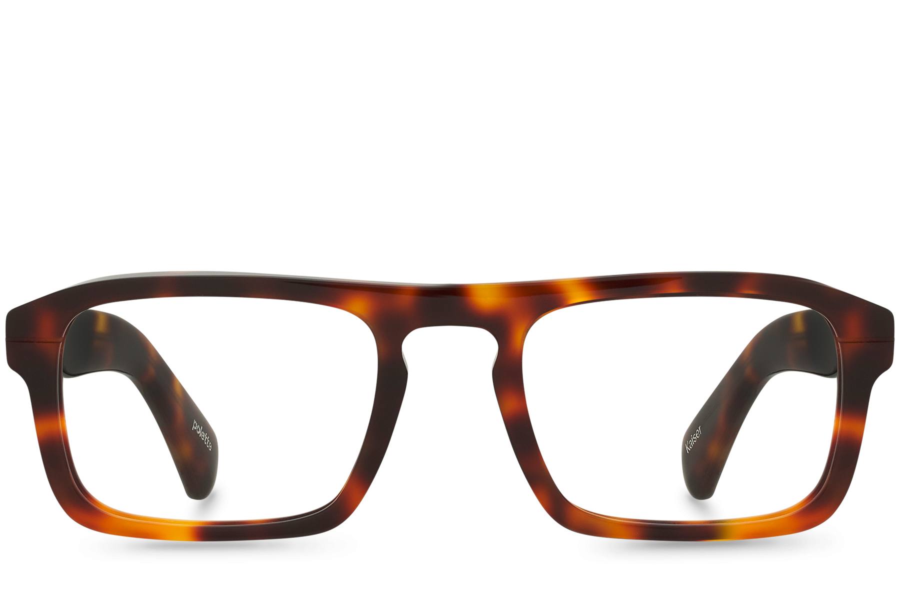 Kaiser View Brown Tortoiseshell Rectangular eco acetate glasses ...