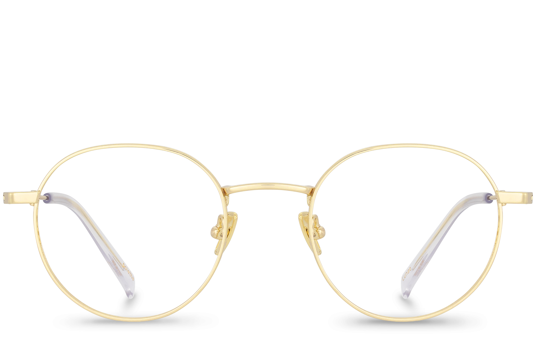 Lunae Gold | Oval Golden Titanium Glasses | polette - Polette Spain