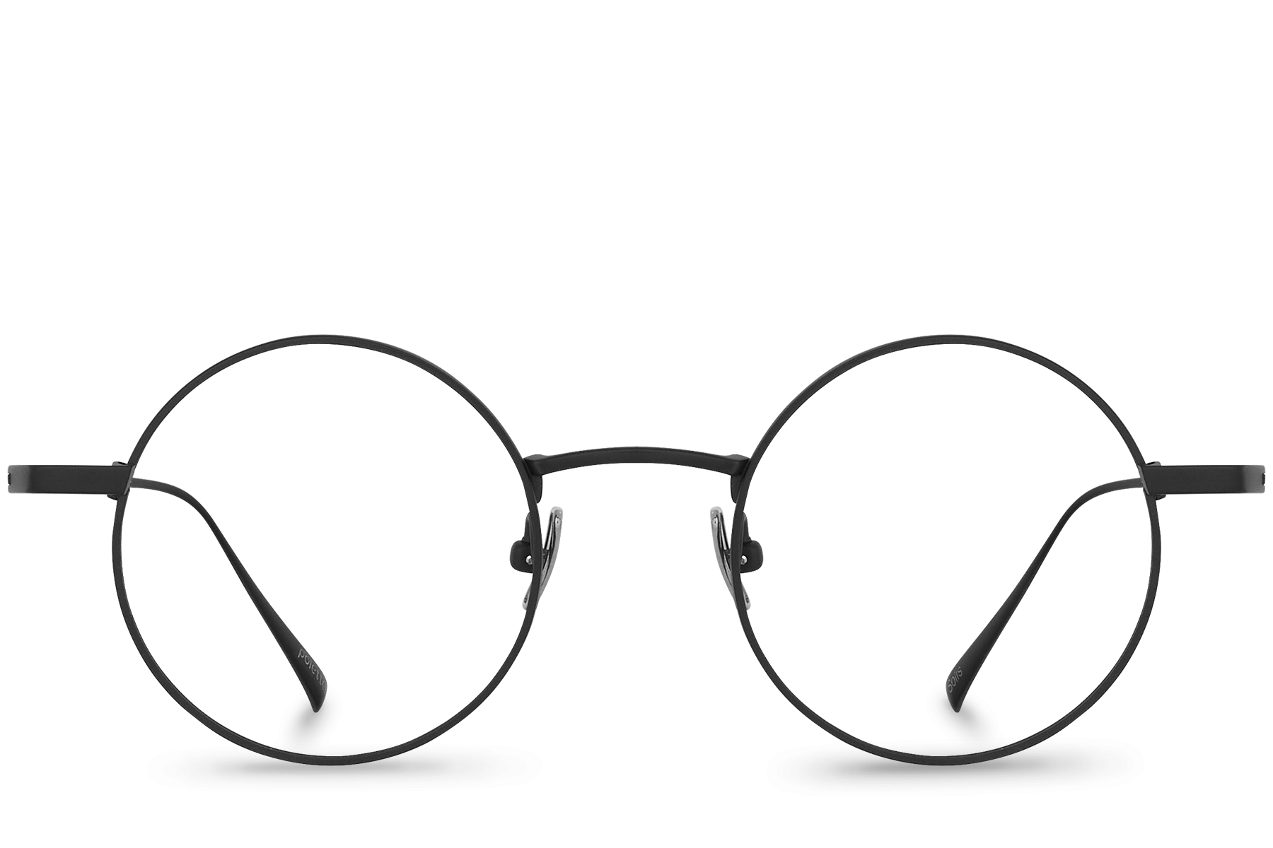Solis Black | Round Black Titanium Glasses | polette - Polette France