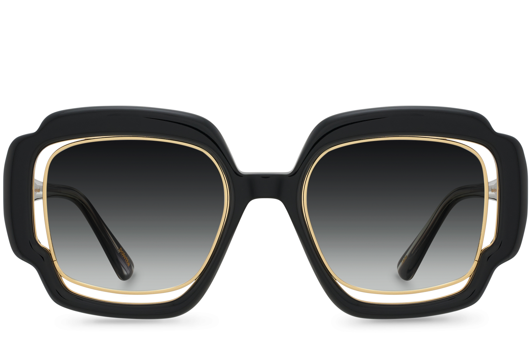Tate Black | Irregular Black Sunglasses - Revival Collection | polette ...